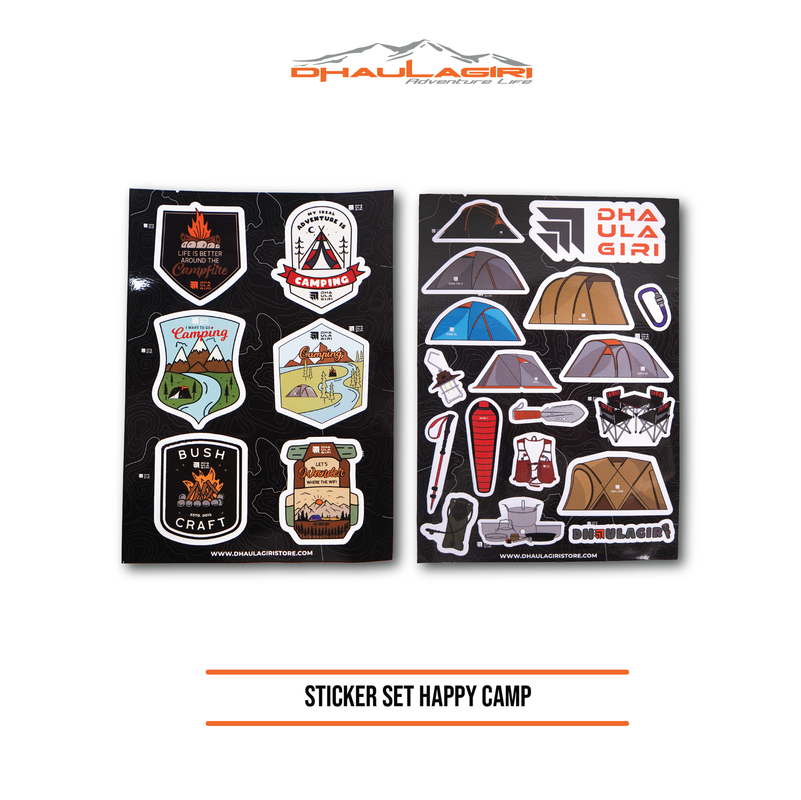 STICKER SET HAPPY CAMP - DHAULAGIRISTORE